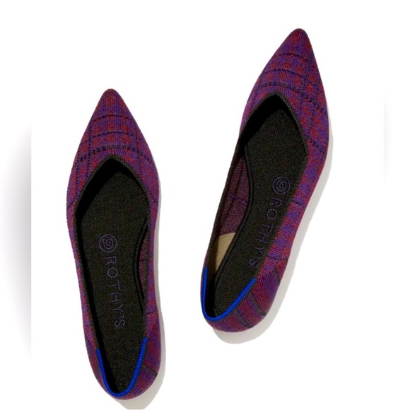 Rothy's | Shoes | New Rothys Limited Edition Cranberry Plaid Points ...
